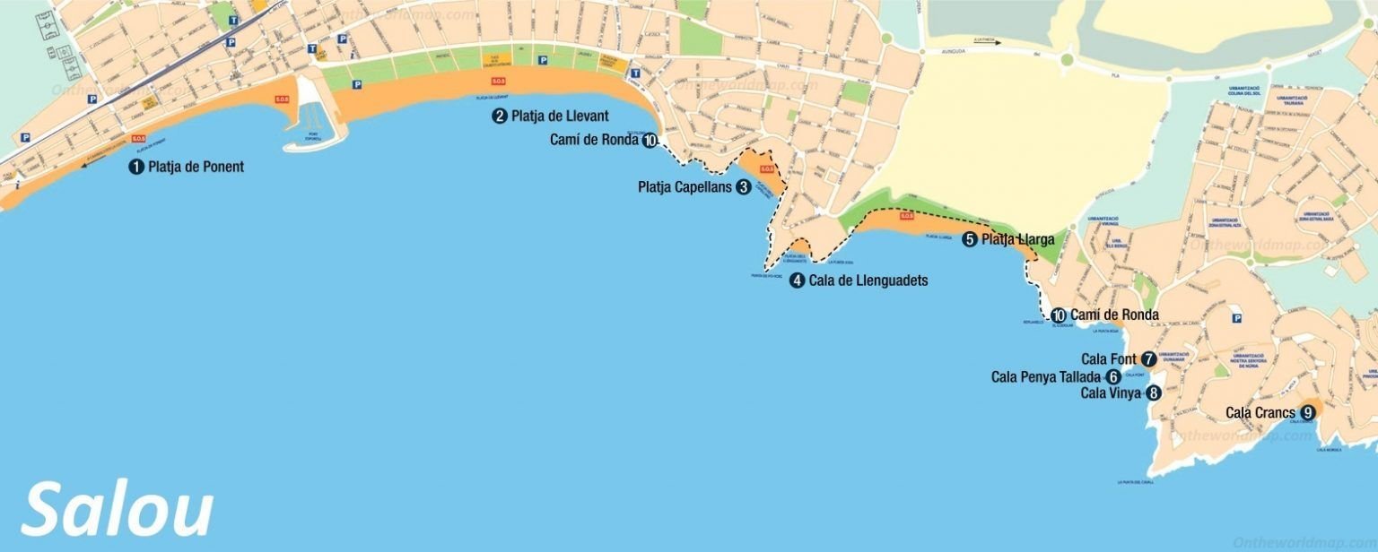Mapas Salou 2025: Todos los mapas de interés