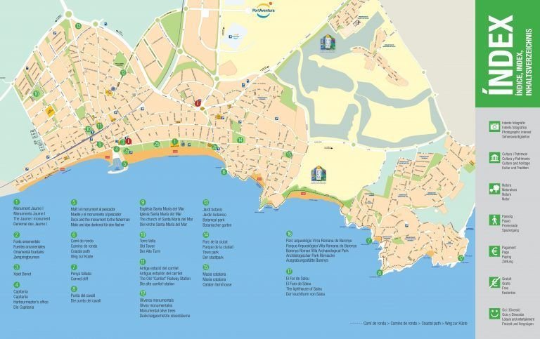 Mapas Salou 2025: Todos los mapas de interés